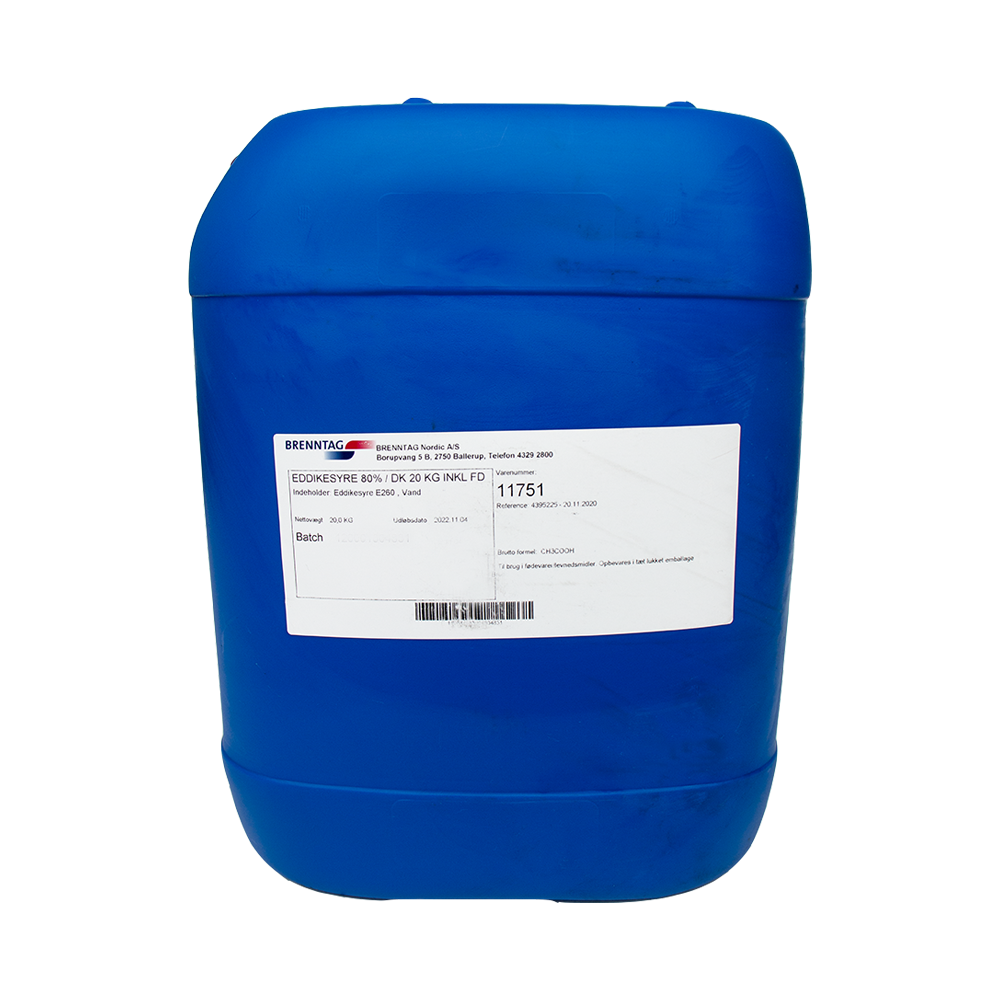 Acetic acid 80% FG E260 - 20kg,- Blár Brúsi - Netverslun Skeljungs